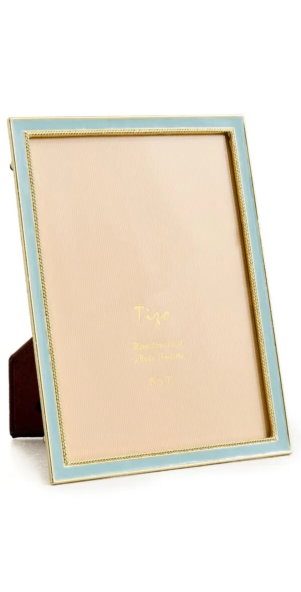 TIZO DESIGN Enameled Gold Frame - Blue