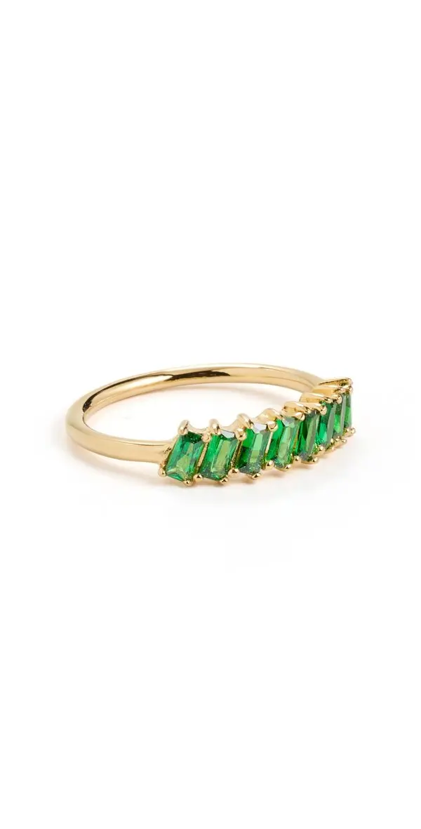 GWEN BELOTI Emerald Cut Baguette Ring - Gold