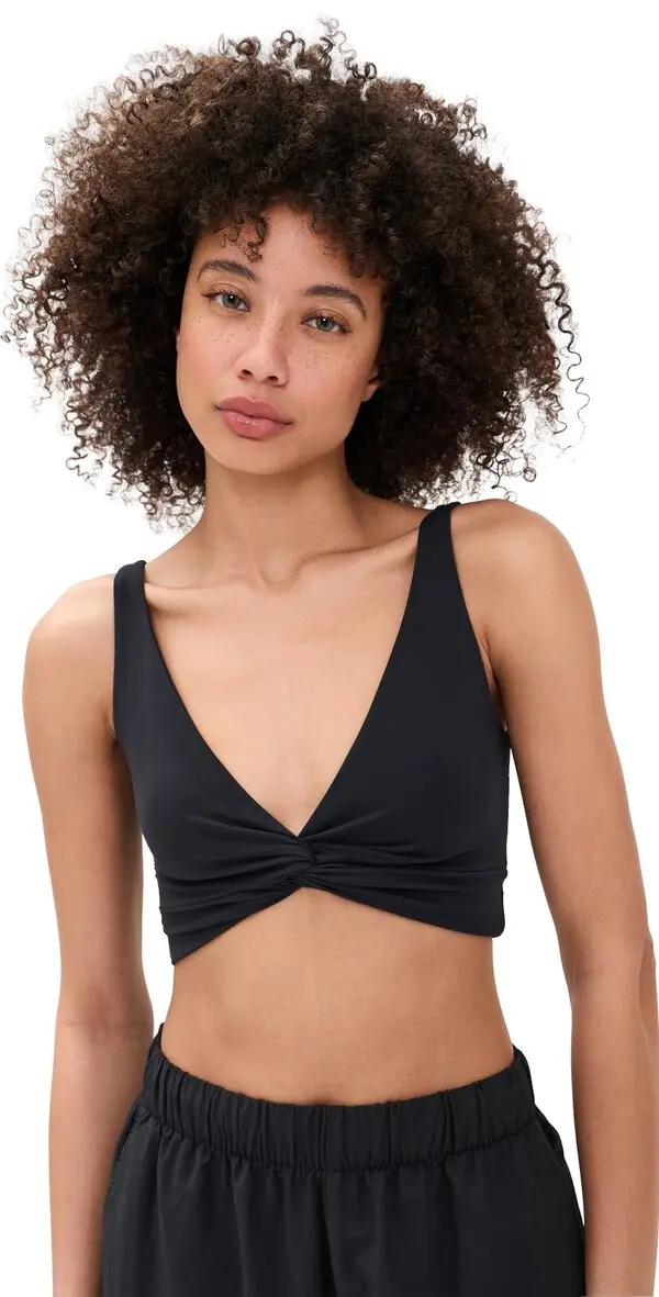 Free People Twist Crop Shirt