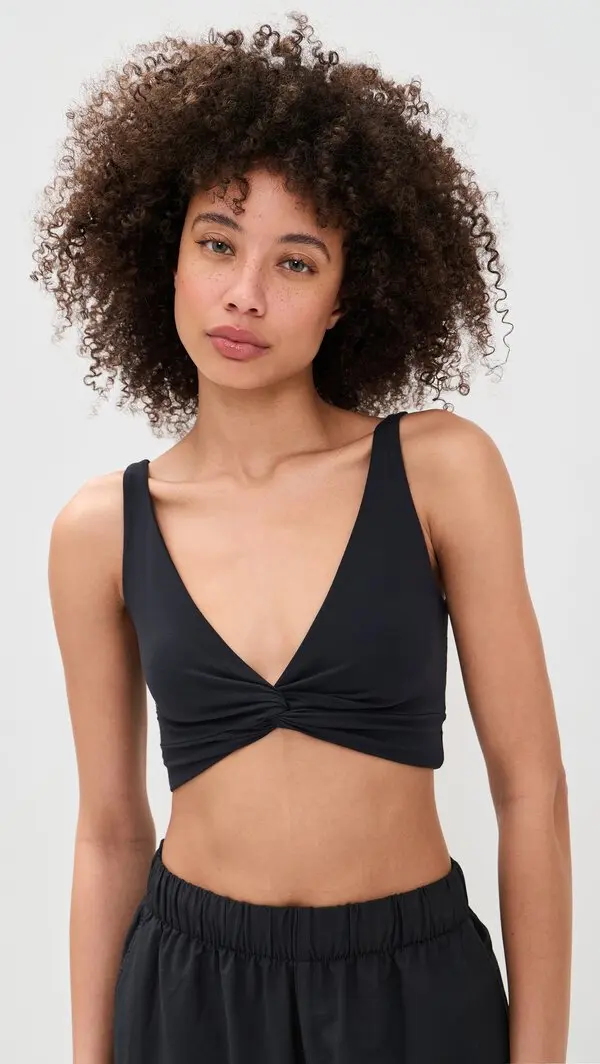 Free People Twist Crop Shirt