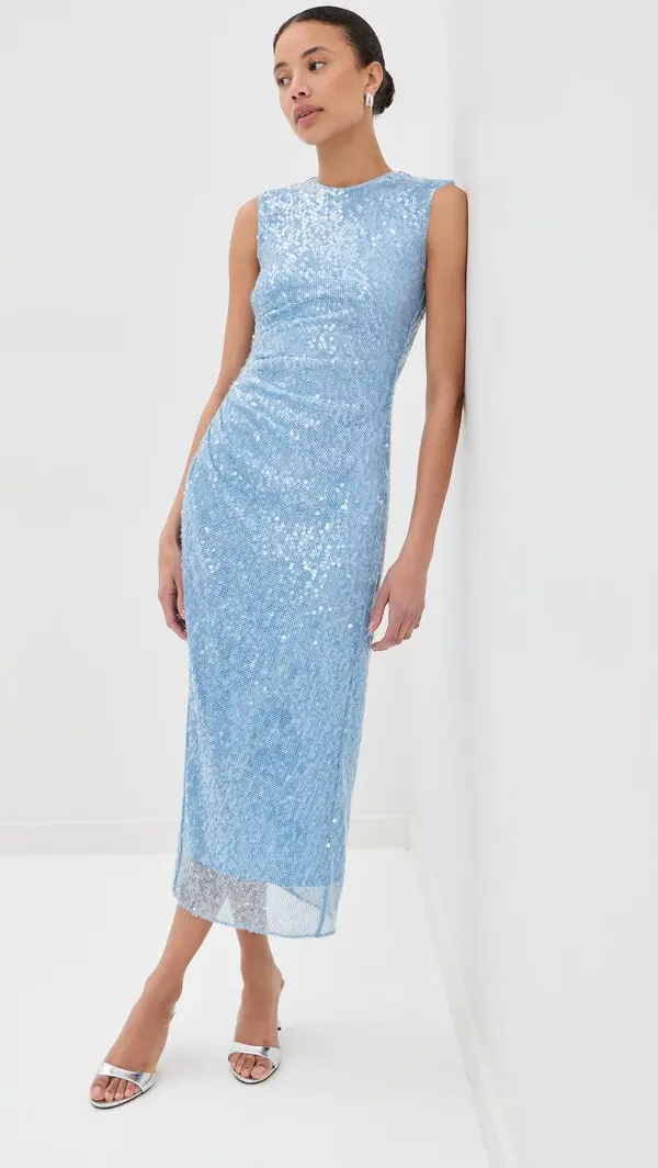 navy midi dress Petal and Pup Women's Lisbeth Midi Dress