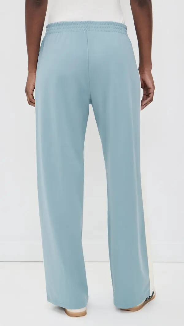 The Great. The Wide Leg Track Pants - Robin Blue
