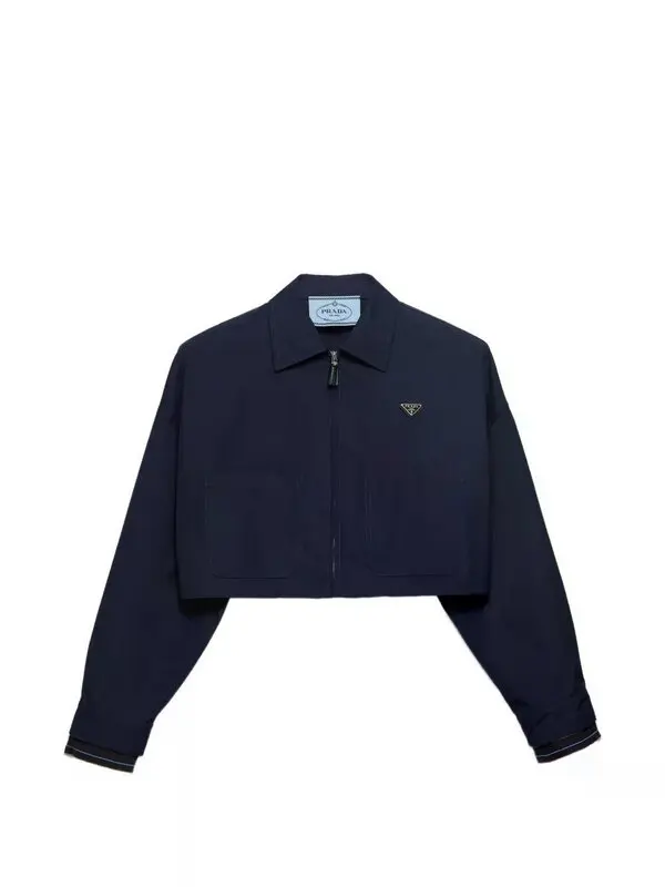 Prada Navy Poplin Blouson Jacket