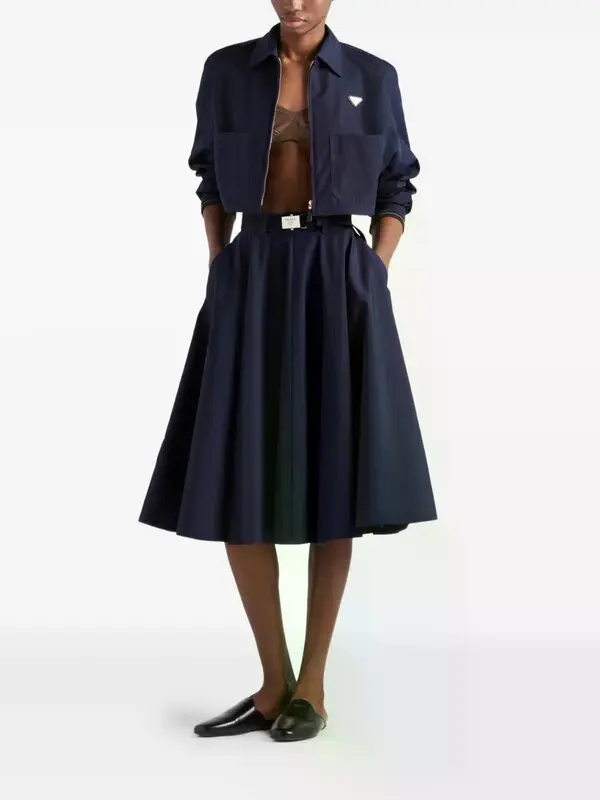 Prada Navy Poplin Blouson Jacket
