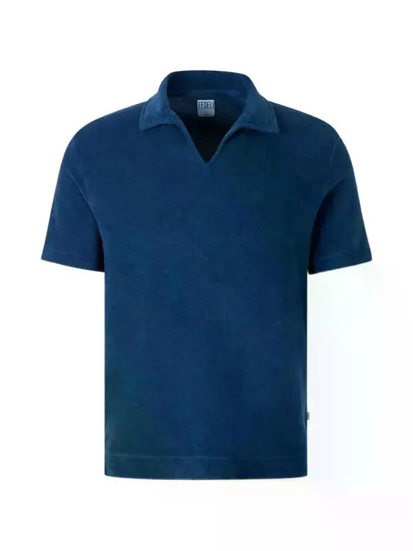 Fedeli V-neck T-shirt - Blue