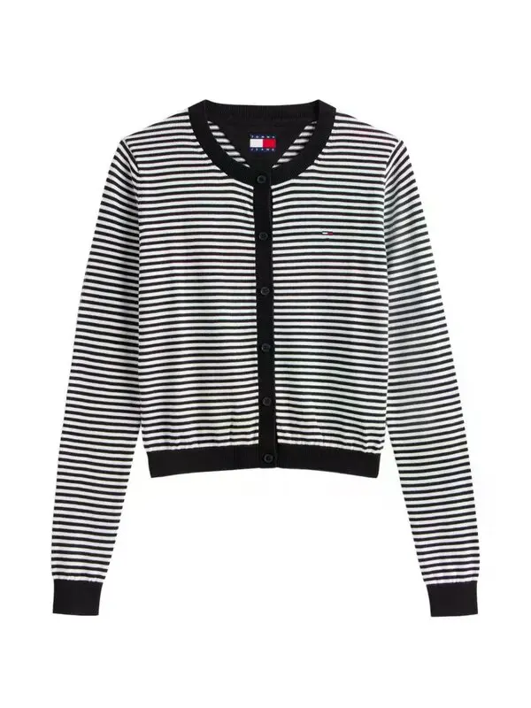 Tommy Hilfiger Striped Cardigan - Black