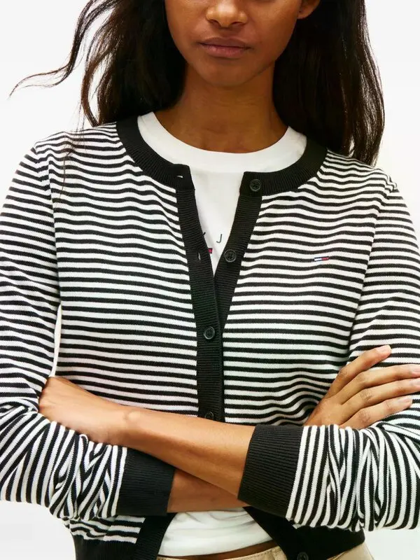 Tommy Hilfiger Striped Cardigan - Black