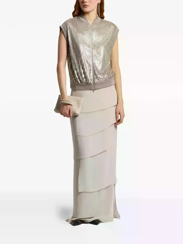 Peserico Sleeveless Jacket - Silver