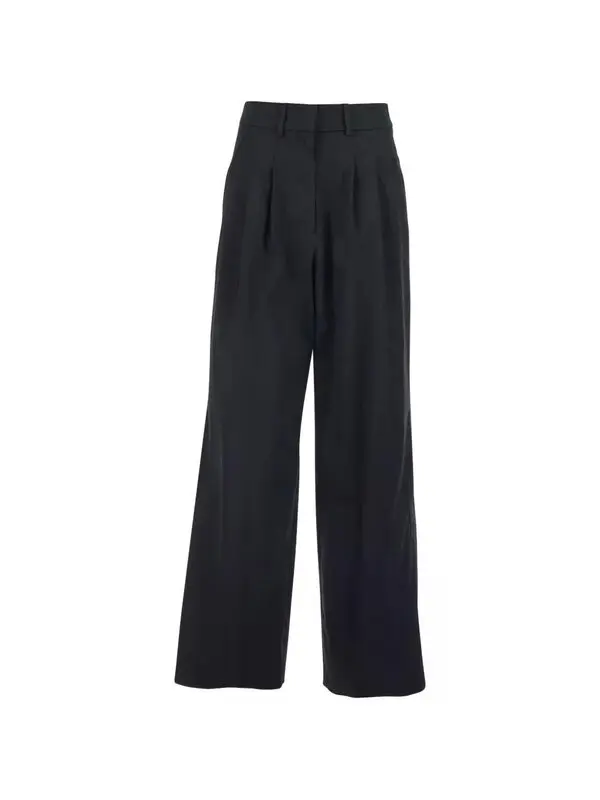 PT TORINO Pleated Palazzo Pants - Black