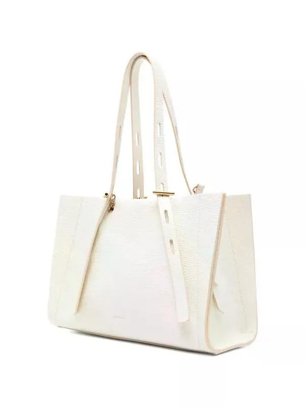 MINOBOSSI Paulina Leather Tote - White