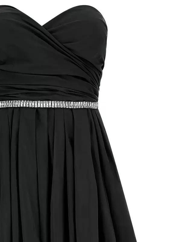 Pinko Off-the-shoulder Asymmetric Dress - Black
