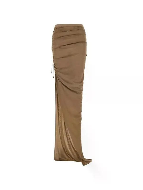 Rick Owens Asymmetric Skirt With Drawstring