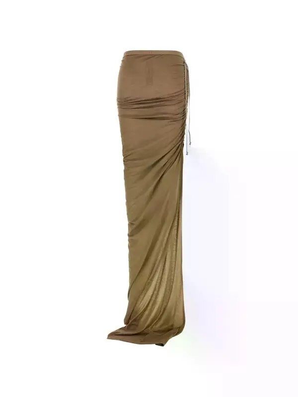 Rick Owens Asymmetric Skirt With Drawstring