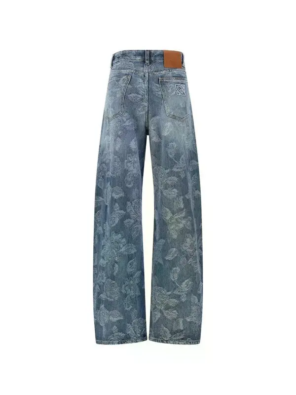 Giuseppe Di Morabito Floral-embroidered Jeans