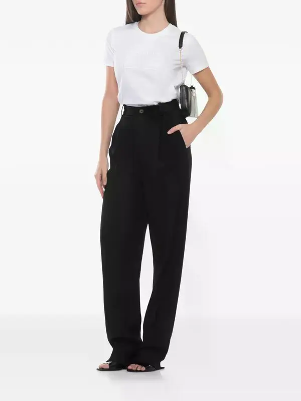 Elisabetta Franchi Pleated Gabardine Trousers
