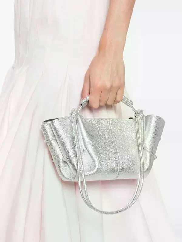 Hereu Mini Arta Knotted-handle Bag - Silver