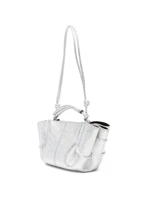 Hereu Mini Arta Knotted-handle Bag - Silver