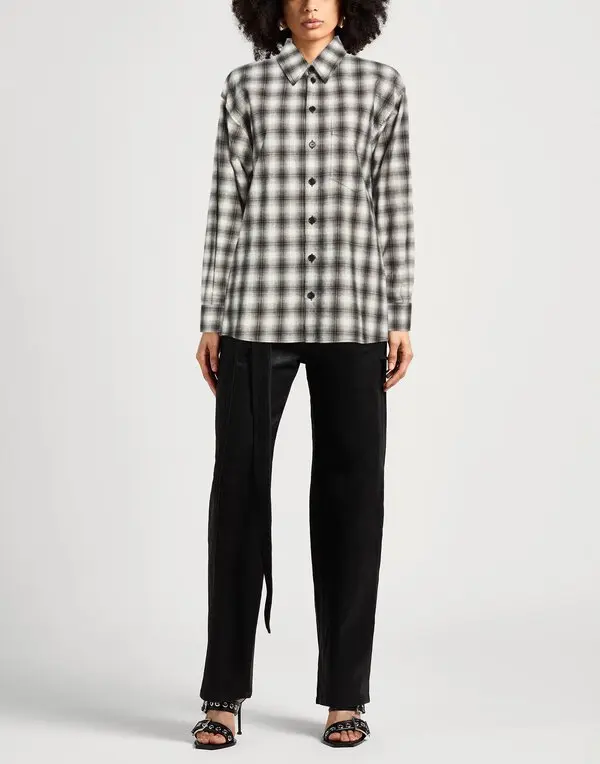 Dsquared2 Cotton Flannel Shirt With Tartan Pattern - Black