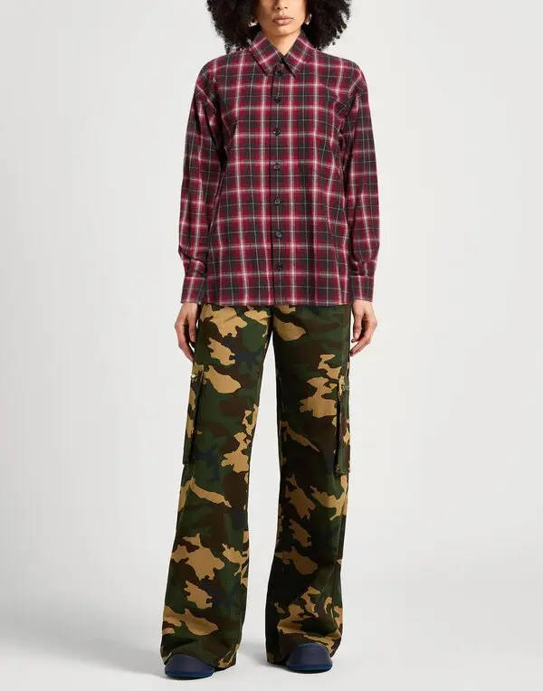Dsquared2 Cotton Flannel Shirt With Tartan Pattern - Red