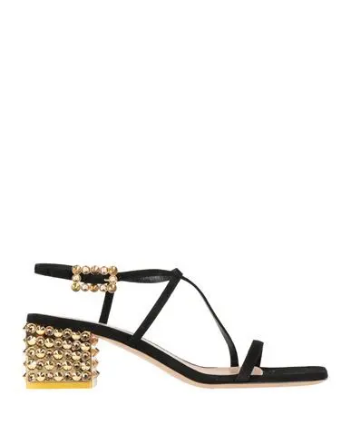 GIANVITO ROSSI Suede Embellished Slingback Sandals