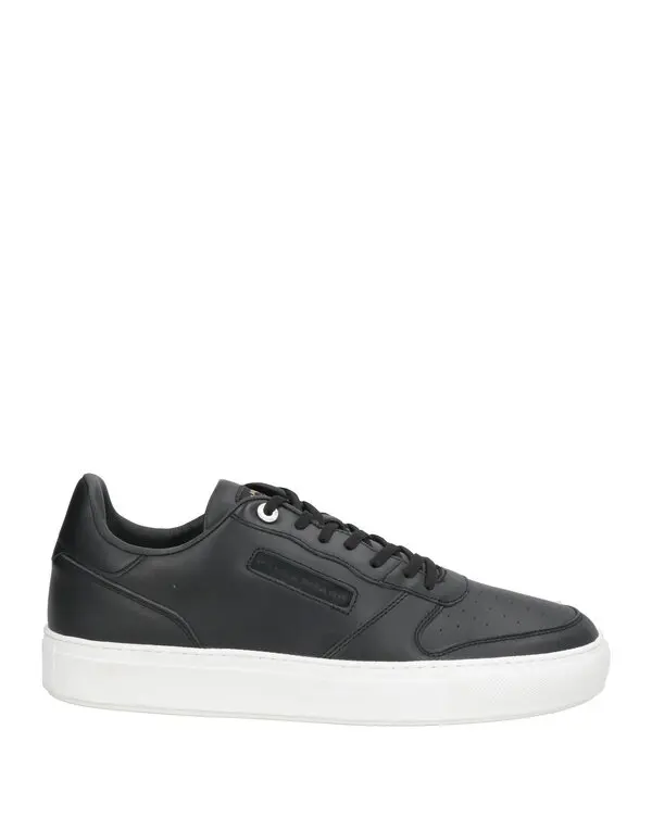 Paul & Shark Leather Lace Up Sneakers - Black