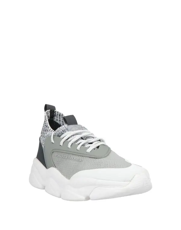 Paul & Shark Chunky Knit Sneakers With Rubber Sole - Grey