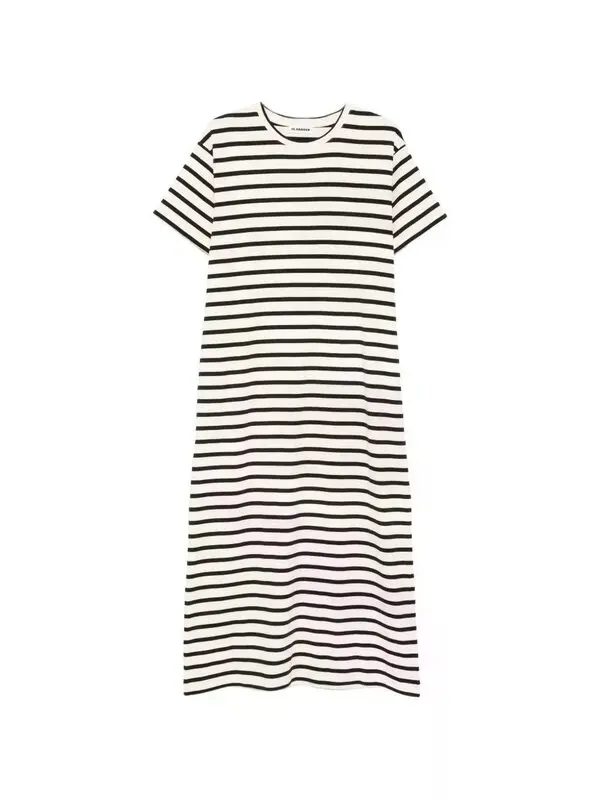 JIL SANDER Striped Short Sleeve Dress