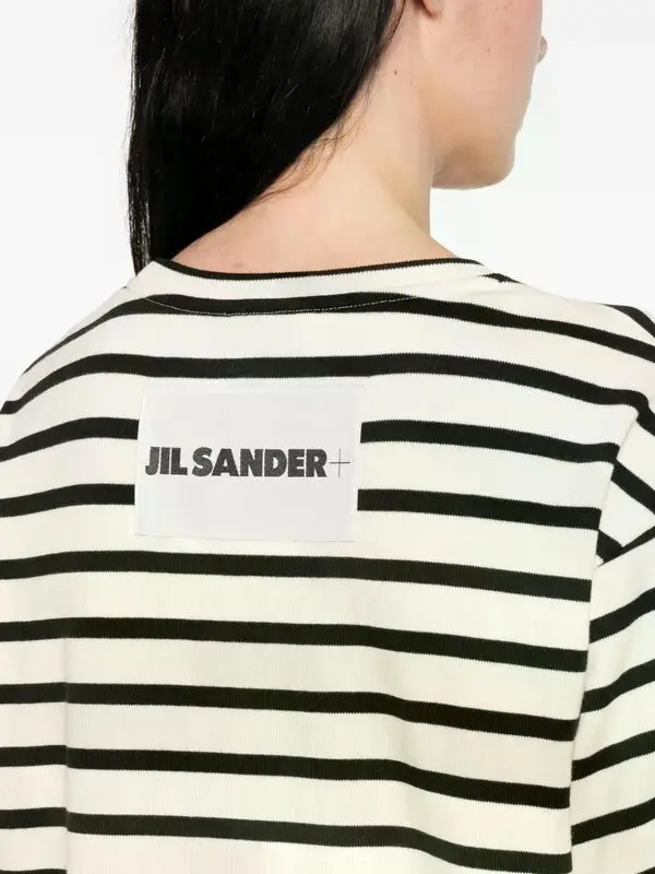 JIL SANDER Striped Short Sleeve Dress