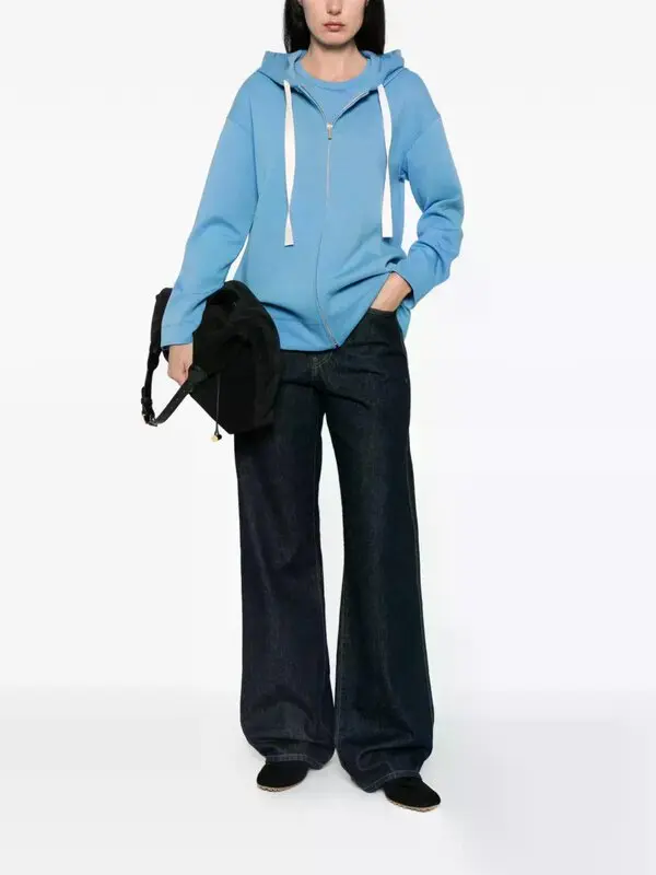 Max Mara Logo-print Zip-up Hooded Sweatshirt