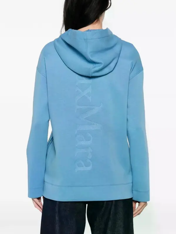 Max Mara Logo-print Zip-up Hooded Sweatshirt