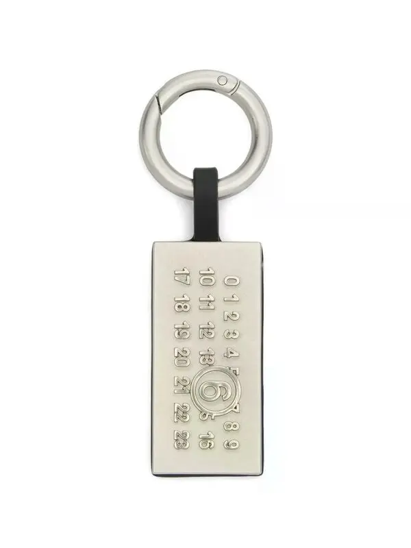 MAISON MARGIELA Numeric Tag Keyring - Silver