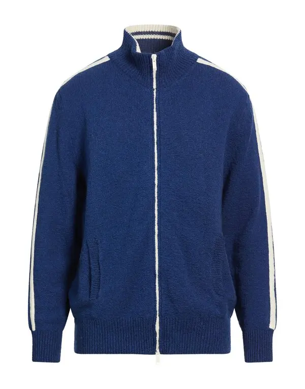 LANEUS Knitted Cardigan With Side Seam Stripes