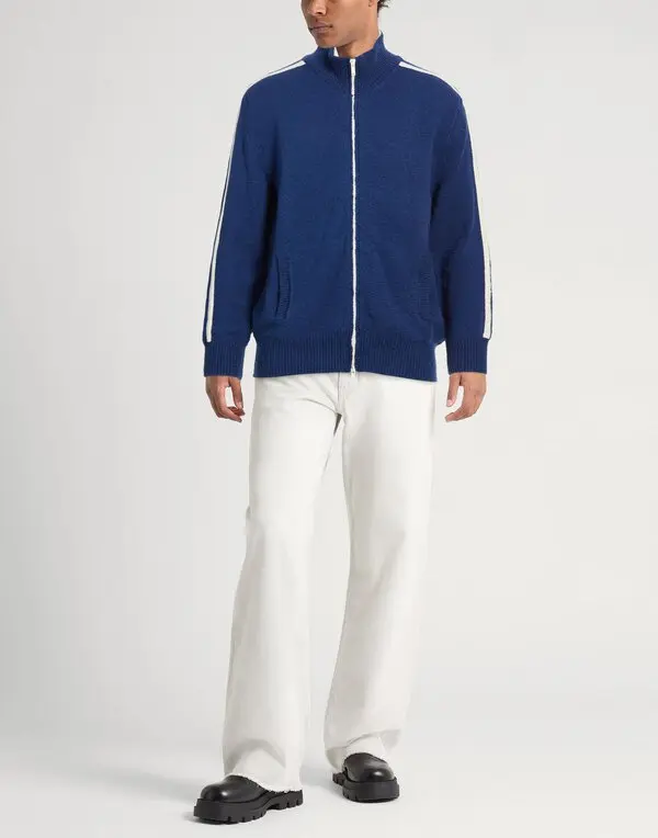 LANEUS Knitted Cardigan With Side Seam Stripes