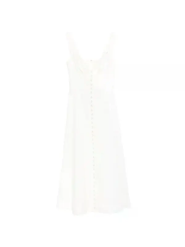 Zimmermann Luna Button-fastening Midi Dress - White