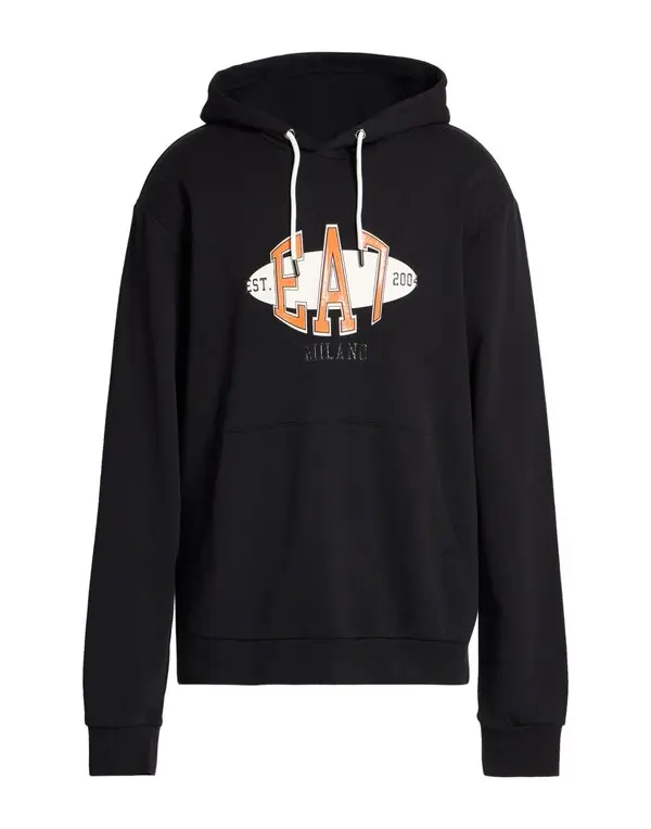EA7 Cotton French Terry Sweatshirt - Black