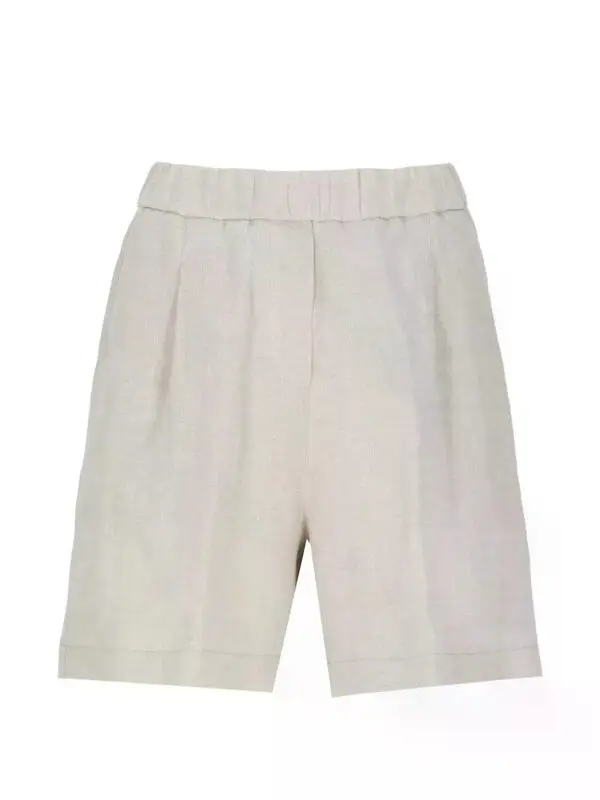 PANICALE Elasticated Linen Shorts