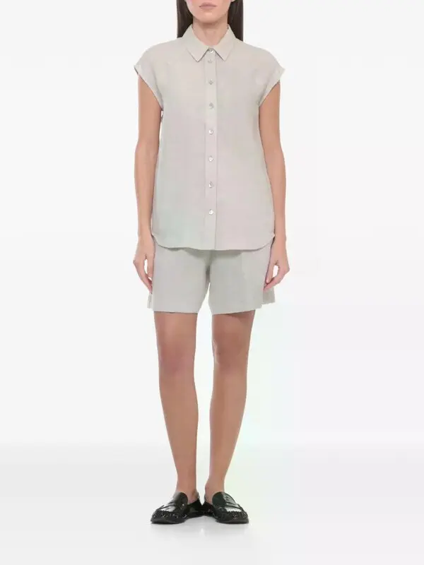 PANICALE Elasticated Linen Shorts