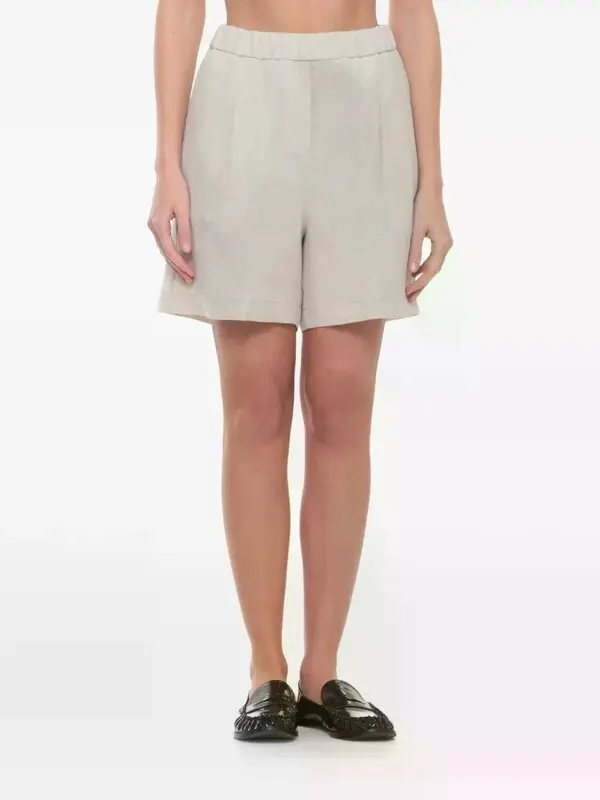 PANICALE Elasticated Linen Shorts