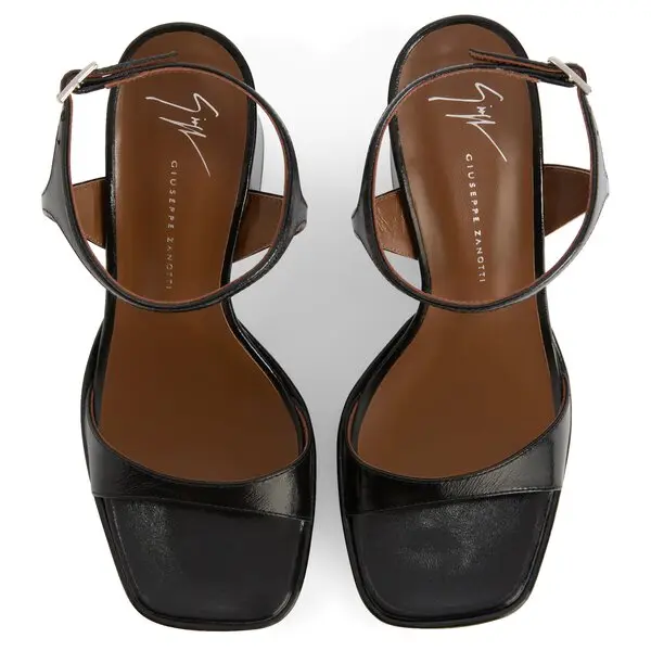 GIUSEPPE ZANOTTI Pat Platform 115 Sandals - Black