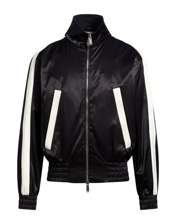 Dsquared2 Cotton, Viscose, And Elastane Varsity Jacket - Black