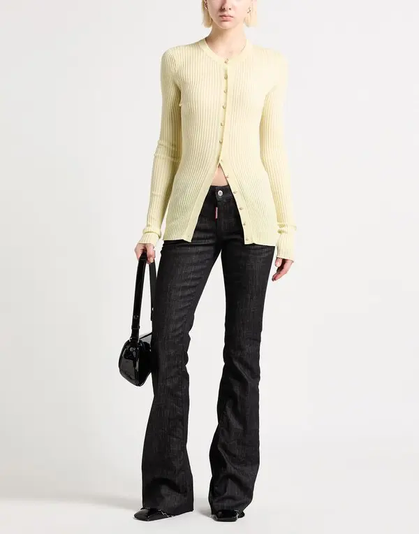 Dsquared2 Flared Jeans With Fringed Hem - Black