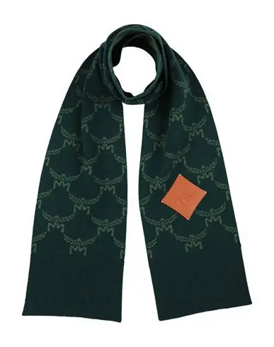 Mcm Scarf Dark Wool, Cashmere, Polyamide, Elastane - Green
