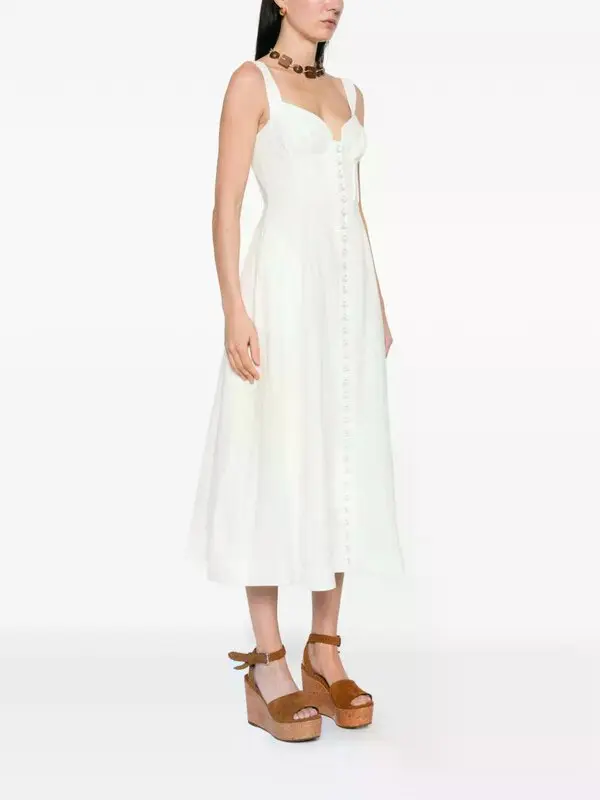Zimmermann Luna Button-fastening Midi Dress