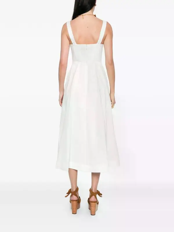 Zimmermann Luna Button-fastening Midi Dress
