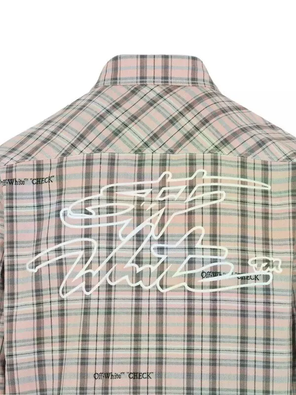 Off-White Check Logo Shirt - Neutrals