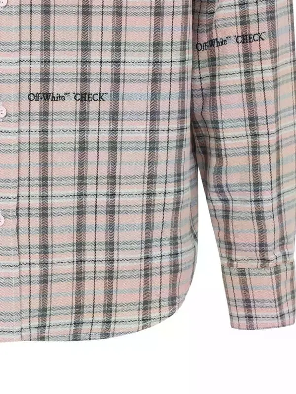 Off-White Check Logo Shirt - Neutrals