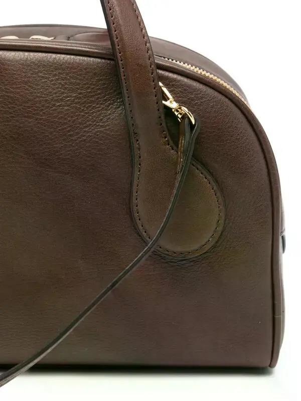 LIFFNER Mini Bowling Smooth Leather Tote - Brown