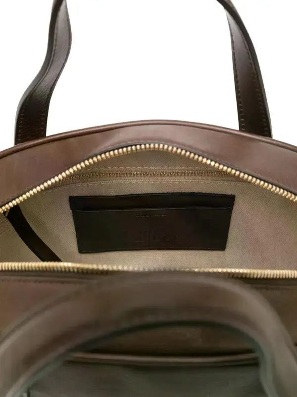 LIFFNER Mini Bowling Smooth Leather Tote - Brown