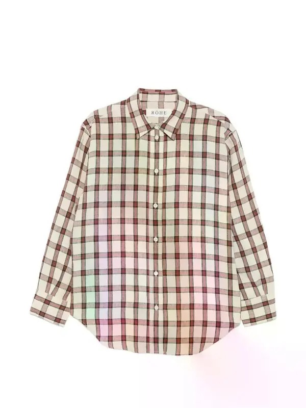 RÓHE Check-pattern Oversized Shirt