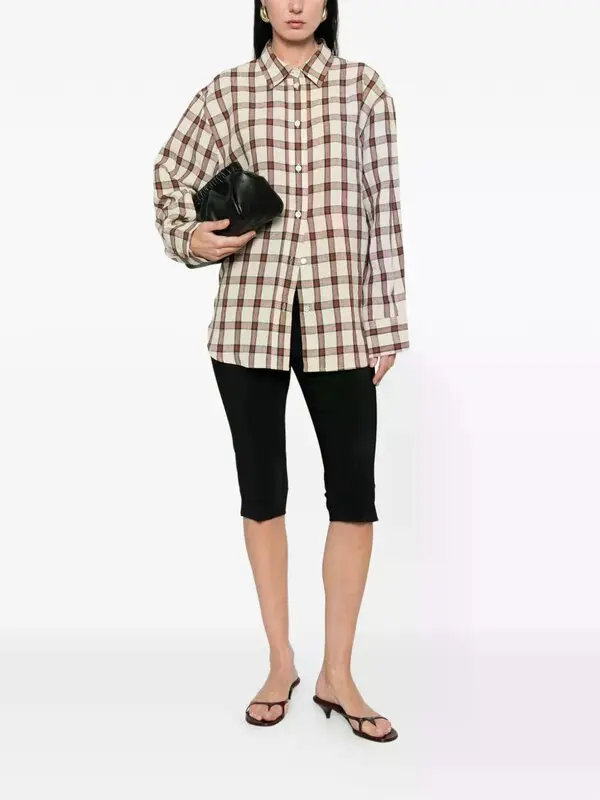 RÓHE Check-pattern Oversized Shirt